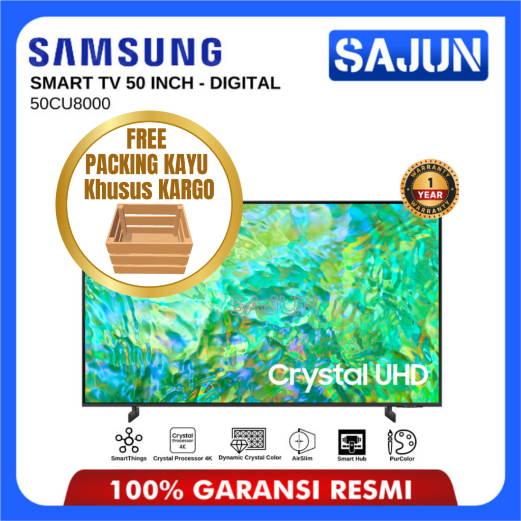Jual Samsung 50CU8000 Crystal 4K UHD SMART TV 50 Inch UA50CU8000KXXD ...