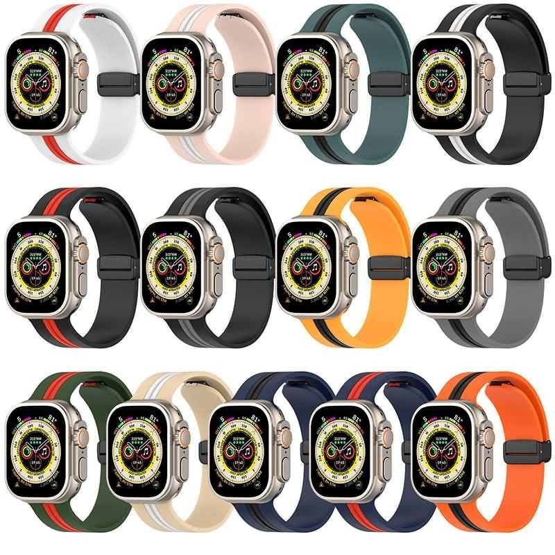 Jual Strap Apple Watch Silikon Magnetic 2 Colors iWatch Series 1 2 3 4 ...