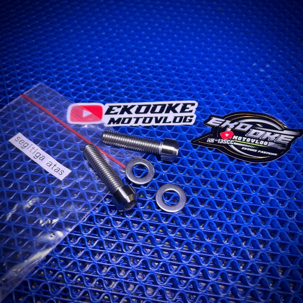Jual BAUT BAUD L STENLIS 304 SEGITIGA ATAS RXKING COSTUM MODEL TITANIUM ...