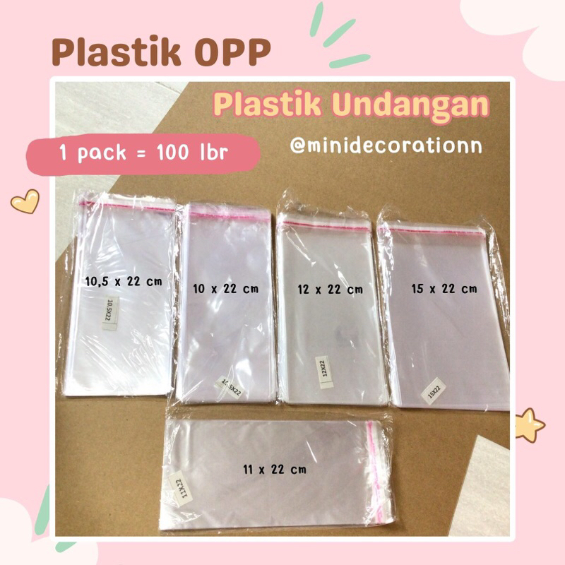 Jual PLASTIK OPP UNDANGAN BERBAGAI UKURAN | Shopee Indonesia