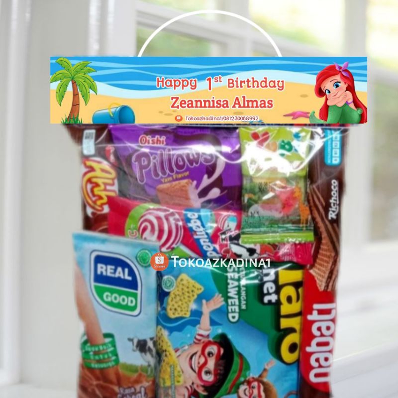 Jual Paket Snack Ulang Tahun Free Label Nama | Shopee Indonesia