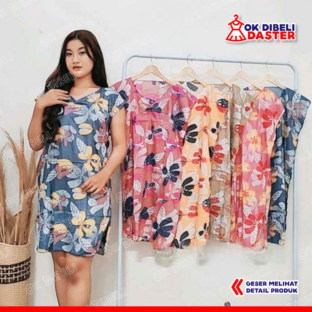 Jual Obral Daster Midi Motif Kekinian Baju Daster Tidur Santai Daster ...