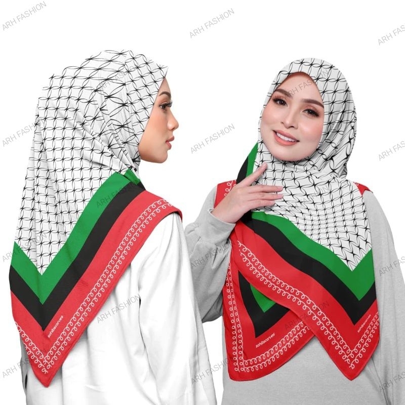 Jual HIJAB MOTIF PALESTINE TERBARU HIJAB SEGIEMPAT PALESTINE PREMIUM ...