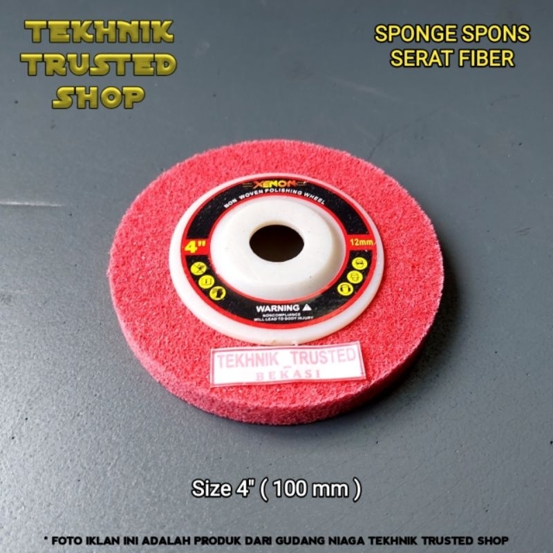 Jual Mata gerinda sponge spon 4" SERAT FIBER kikis cat karat poles ...