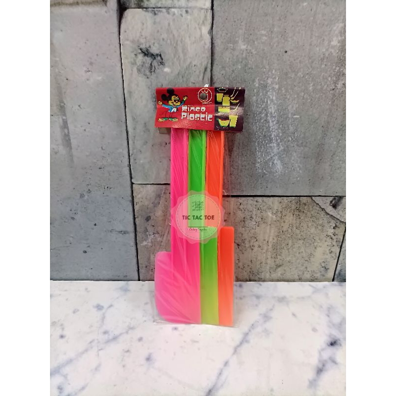 Jual Solet Plastik Kinco / Spatula Kue Plastik (3pcs) | Shopee Indonesia