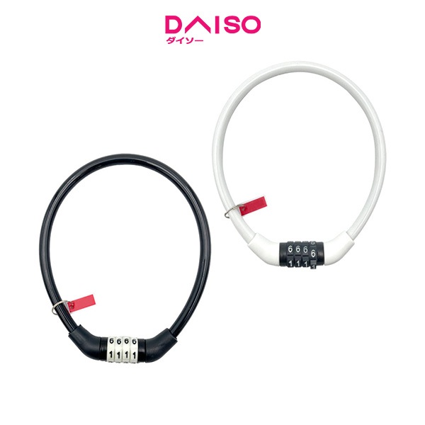 Jual Daiso Wire Lock -Monochrome - 4 Digits - Dial Type- kunci gembok ...