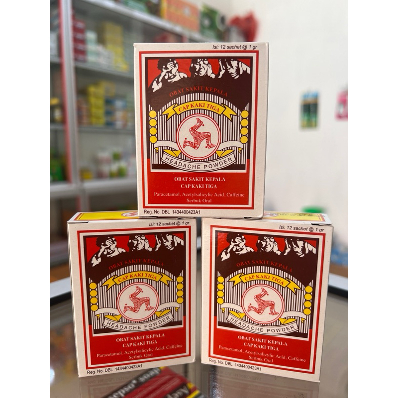 Jual Puyer Cap Kaki 3@12sachet(puyer sakit kepala dan nyeri) | Shopee ...