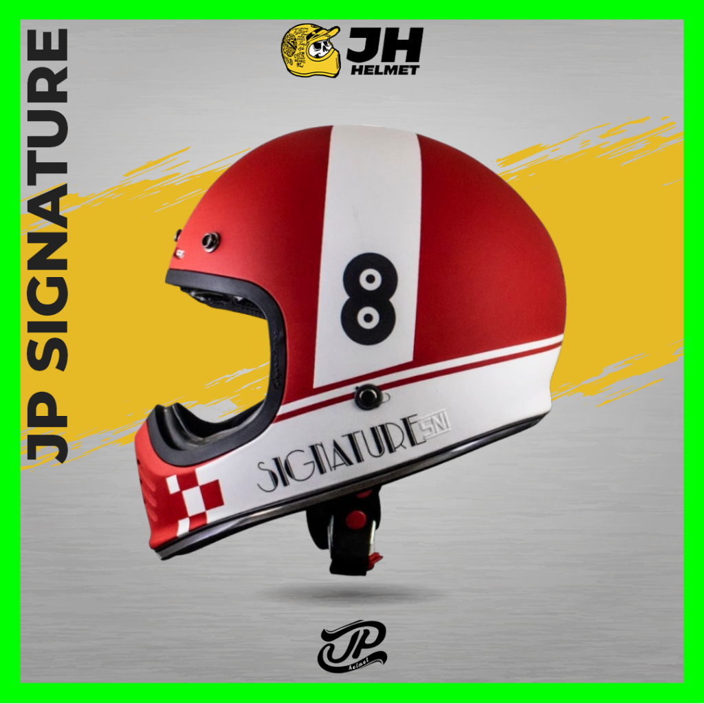 Jual Helm JP Signature Motif SG03 Signature Red Ferrari Doff | Helm ...