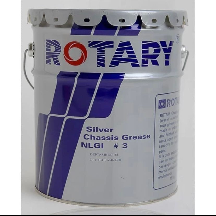 Jual Gemuk rotary silver chassis grease NLGI 3 15kg merek ROTARY ...