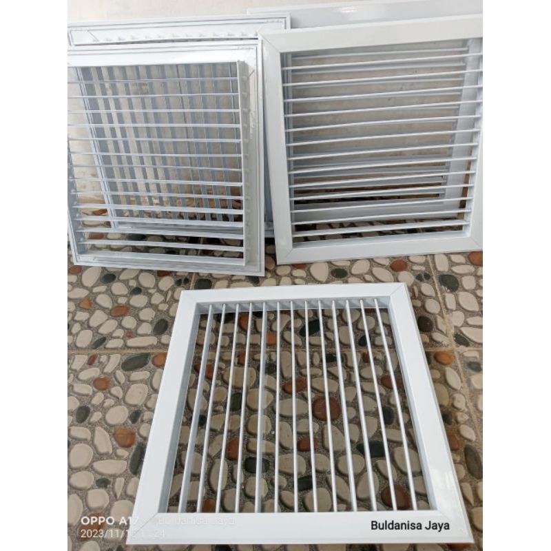 Jual Return Air Grill/Grill Ducting 30x30 Cm Dalam Putih Cat Powder ...