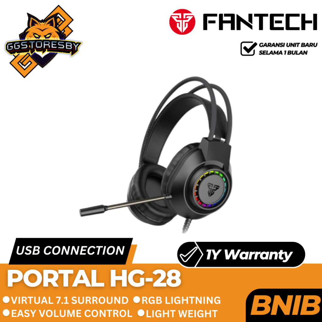 Jual Fantech Portal Hg28 7.1 Rgb Gaming Headset | Shopee Indonesia