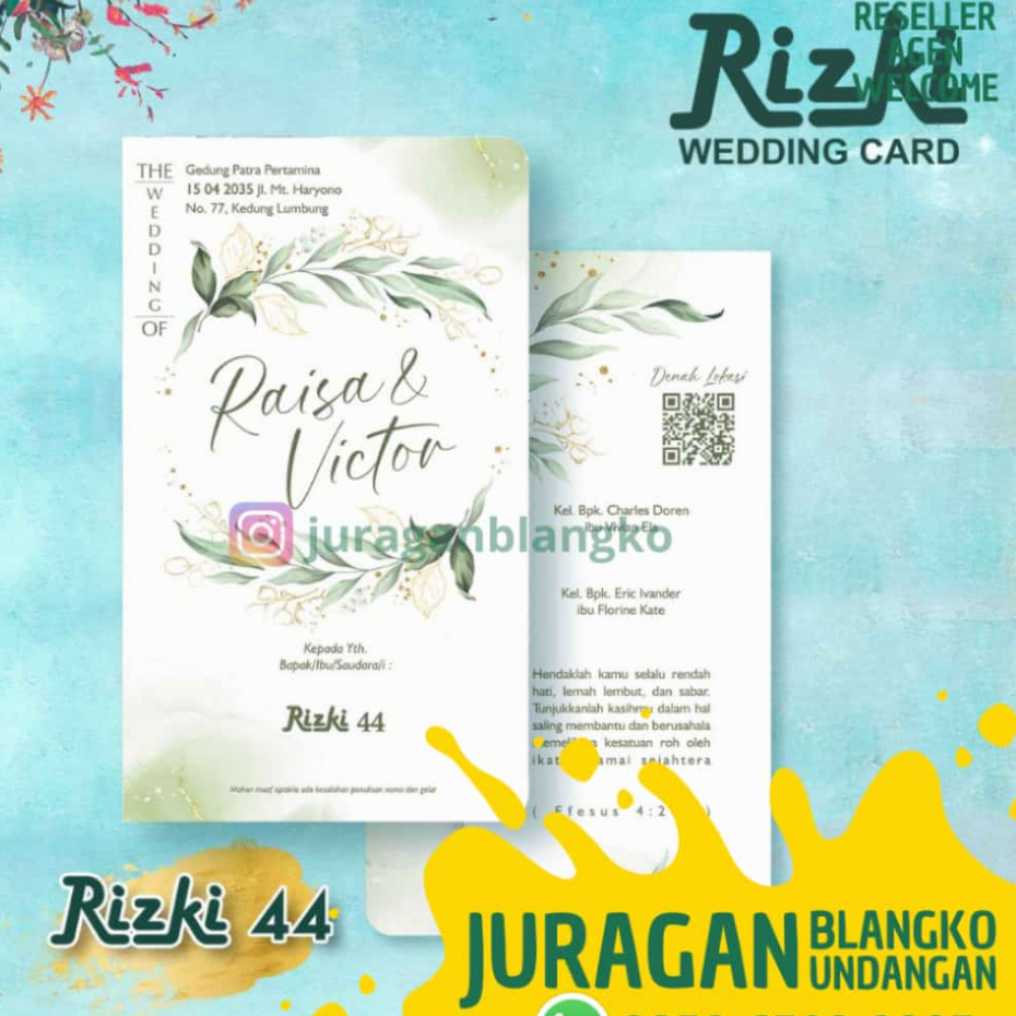 Jual Blangko Undangan Rizki 44 Kosong Murah | Juragan Blangko Undangan ...