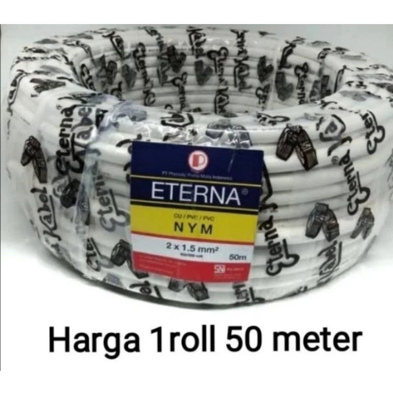 Jual KABEL ETERNA NYM 2x1,5 3x1,5 2x2,5 3x2,5 4x1,5 4x2,5 ORIGINAL (50 meter) | Shopee Indonesia