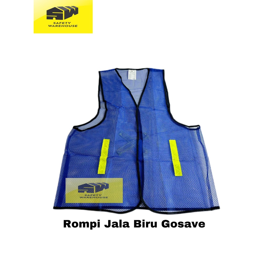 Jual Rompi Safety Proyek Jaring / Safety Vest Jala Gosave Warna Biru ...