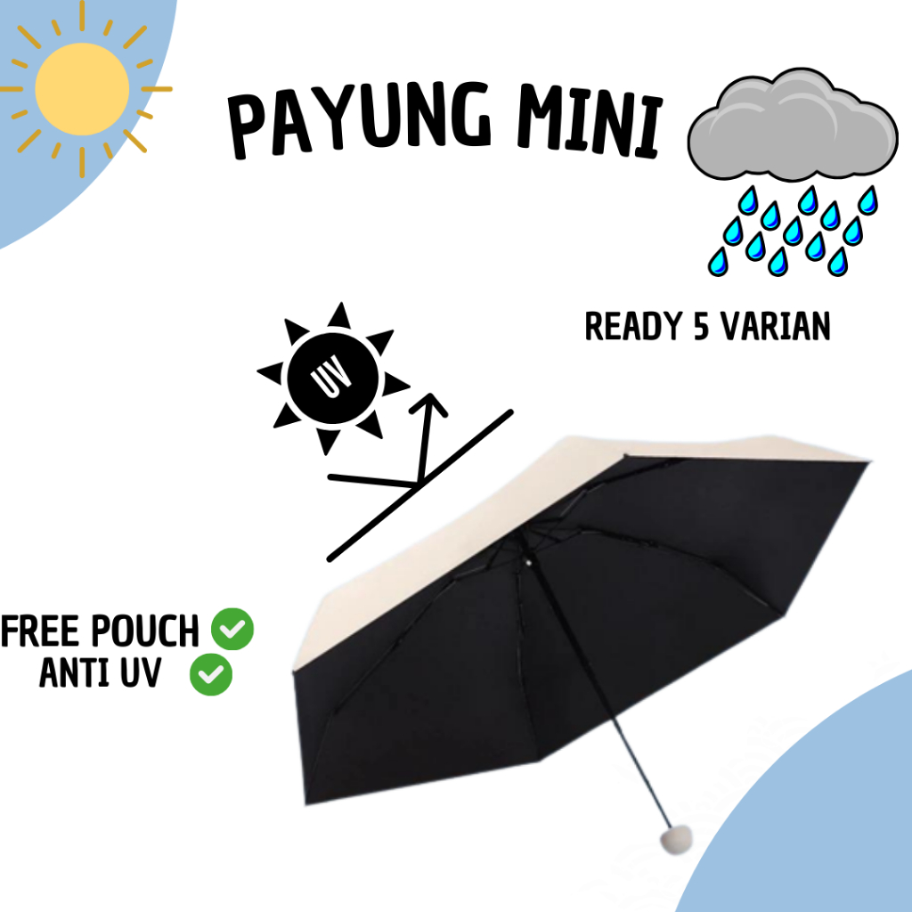 Jual Payung Lipat Mini Anti Hujan dan Sinar UV Matahari Payung Kapsul ...