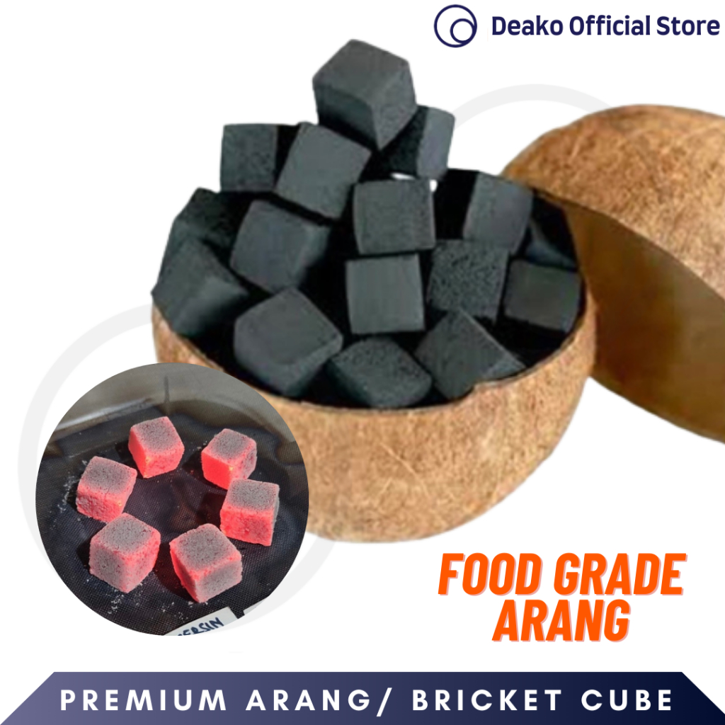 Jual PREMIUM Arang / Briket Cube Food Grade 1 PACK - 1 Pack (250 Gr ...