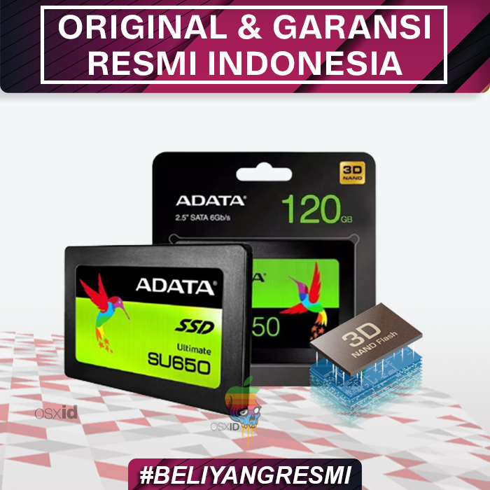 Jual SSD Internal Adata SU650 Ultimate 120GB / 240GB / 256GB / 480GB ...