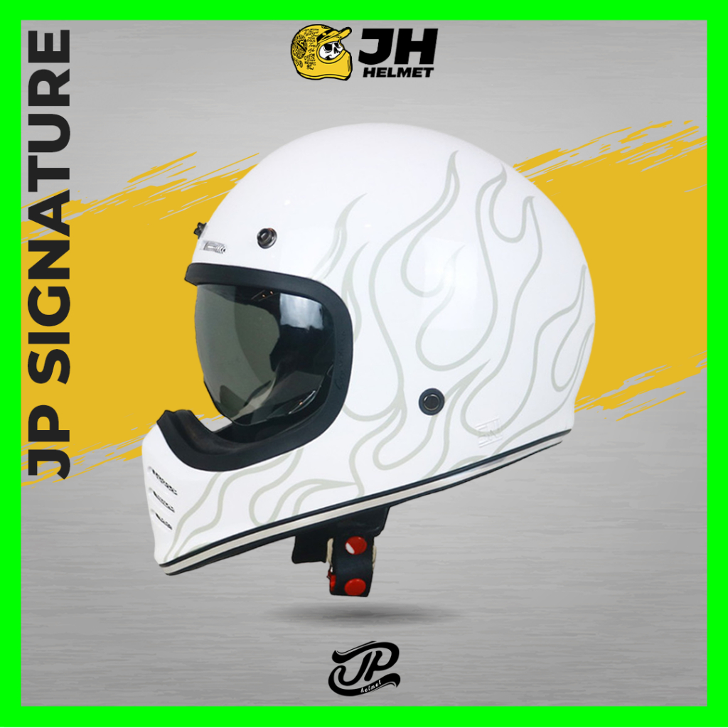Jual Helm JP Signature Motif SG13 Nomadens White Glossy | Helm Cakil ...