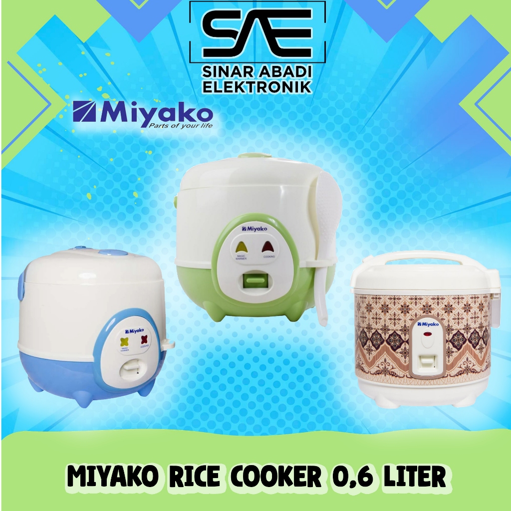 Jual [COD] RICE COOKER MIYAKO / MCM 606 HIJAU / MCM 606 BIRU / PSG 607 ...