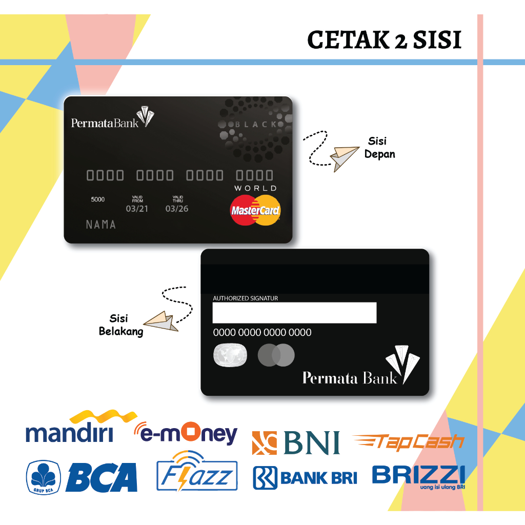 Jual KARTU EMONEY DEBIT CARD PERMATA BANK E MONEY MANDIRI FLAZZ BCA GEN ...