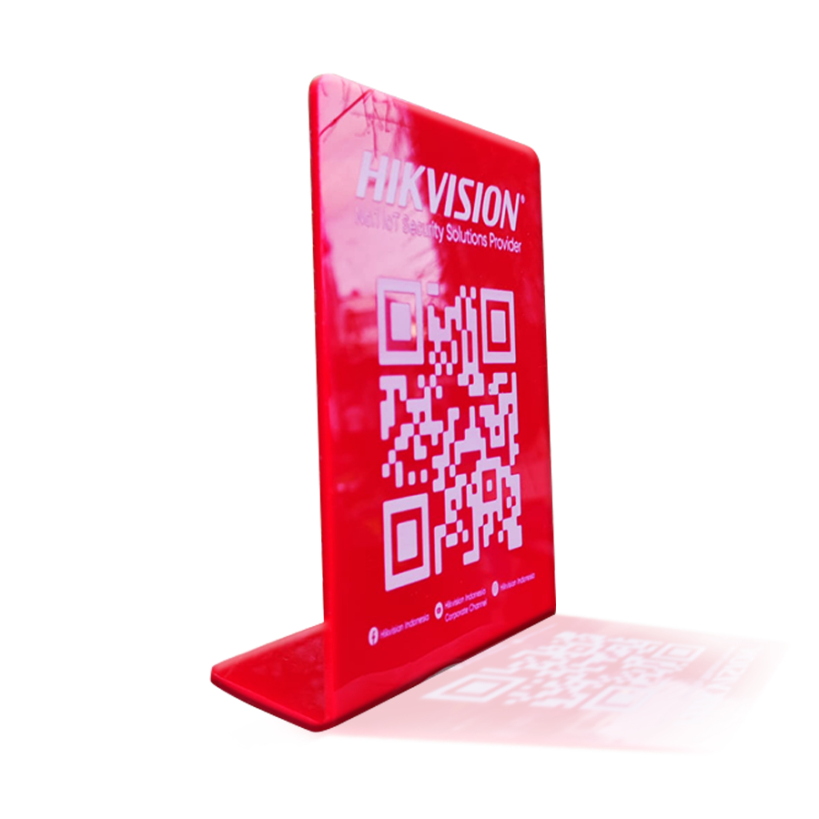 Jual STANDING BARCODE AKRILIK A4 2MM PRINT UV WARNA/BENING CUSTOME ...