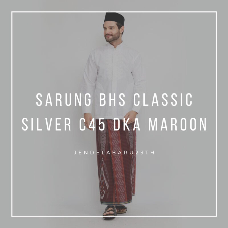 Jual SARUNG BHS CLASSIC SILVER C45 DKA MAROON | Shopee Indonesia