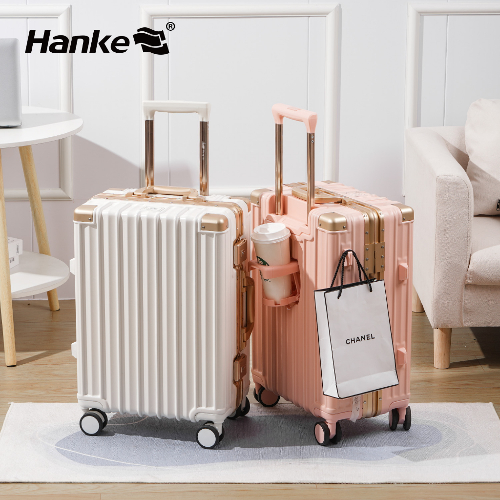 Jual Koper HANKE HK022 Kabin & Bagasi List Gold TSA LOCK Polycarbonate ...