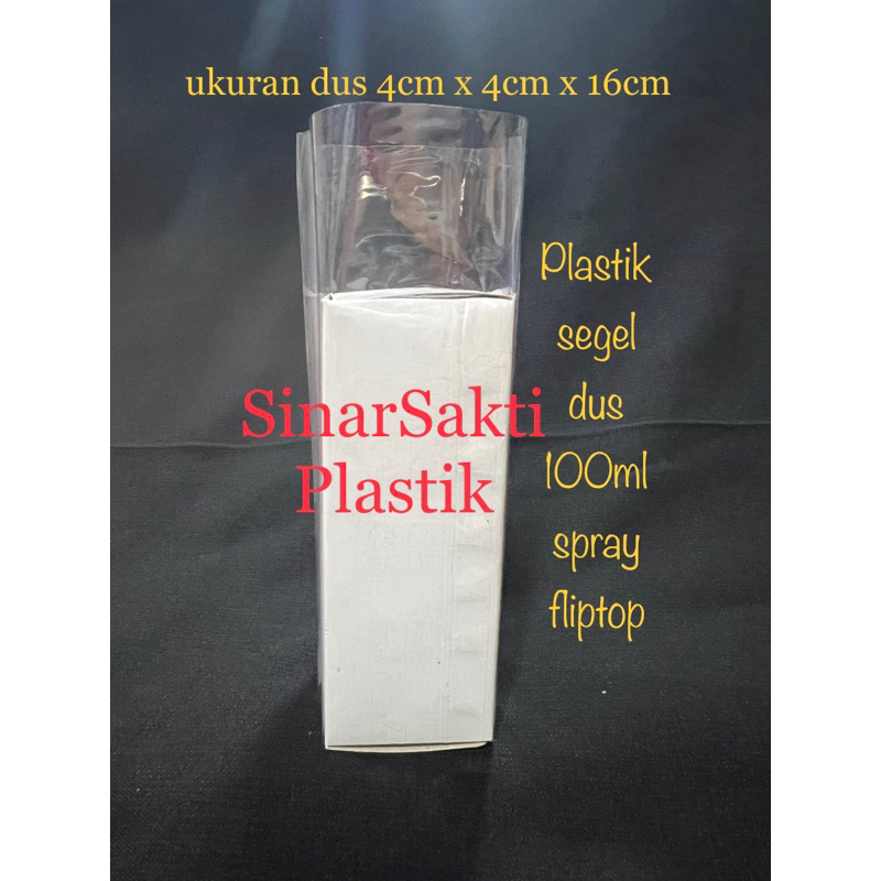 Jual Plastik segel / plastik shrink dus 100ml spray fliptop ukuran dus ...