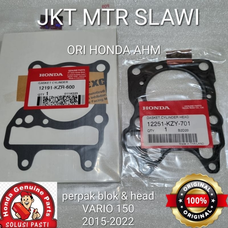 Jual 12191-KZR-600 _ 12251-KZY-701 Gasket cylinder block gasket cylinder head vario 150 2015 ...