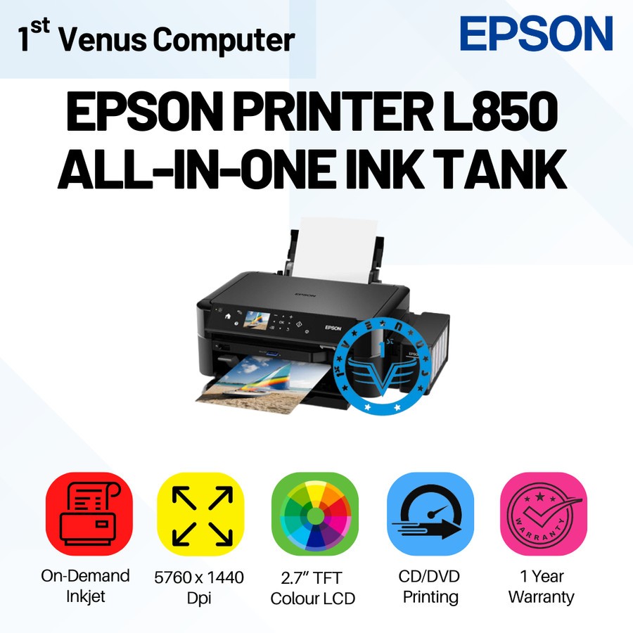 Jual PRINTER EPSON L850 INK TANK PRINT SCAN COPY ORI GARANSI PRINTER ...