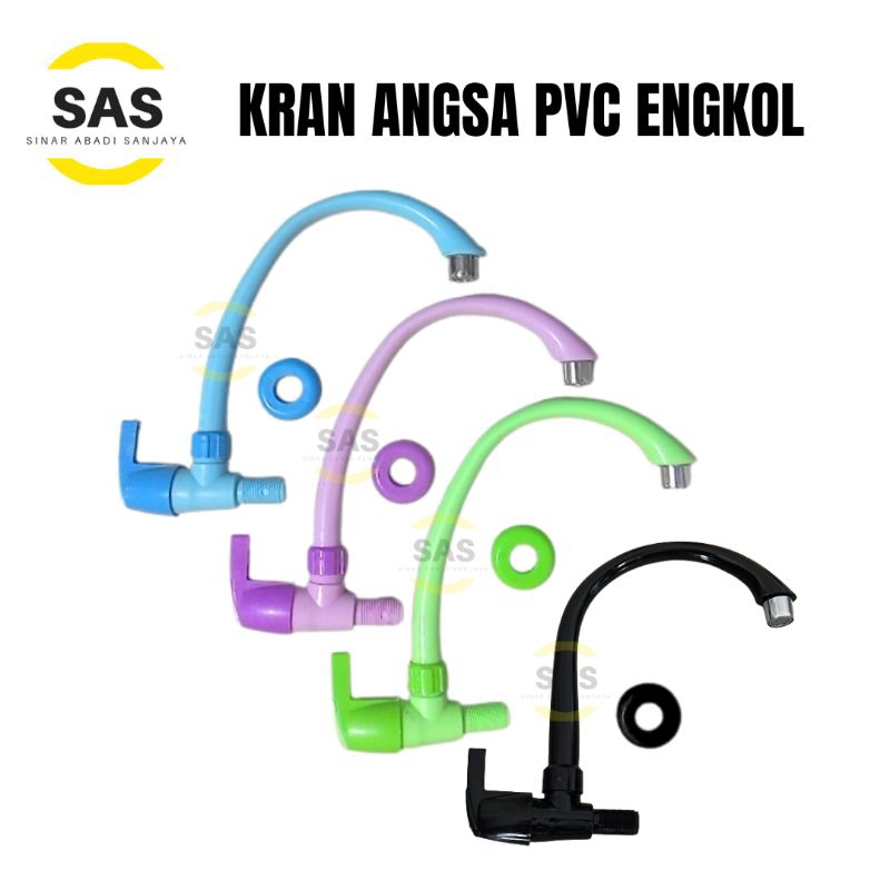 Jual [SAS] Kran Angsa Pvc Engkol 1/2 Inch / Kran Cuci Piring Handle ...