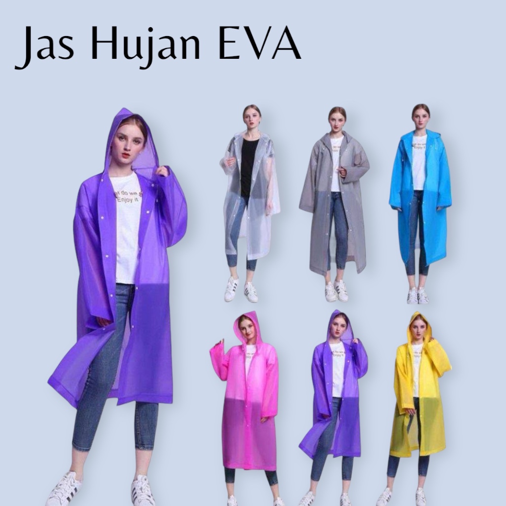 Jual Jas Hujan Unisex Cowo Cewe Vinyl Transparan Waterproof Raincoat ...