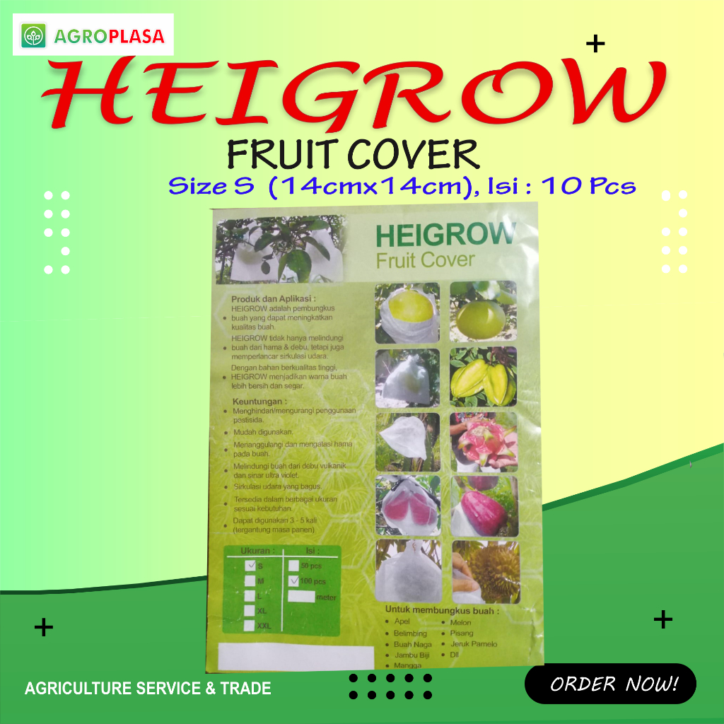 Jual Pembungkus Buah Fruit Cover (Heigrow)-Size S isi 10 Pcs | Shopee ...