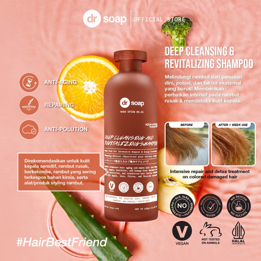 Jual dr soap Deep Cleansing & Revitalizing Shampoo Mars Spice 400ml ...