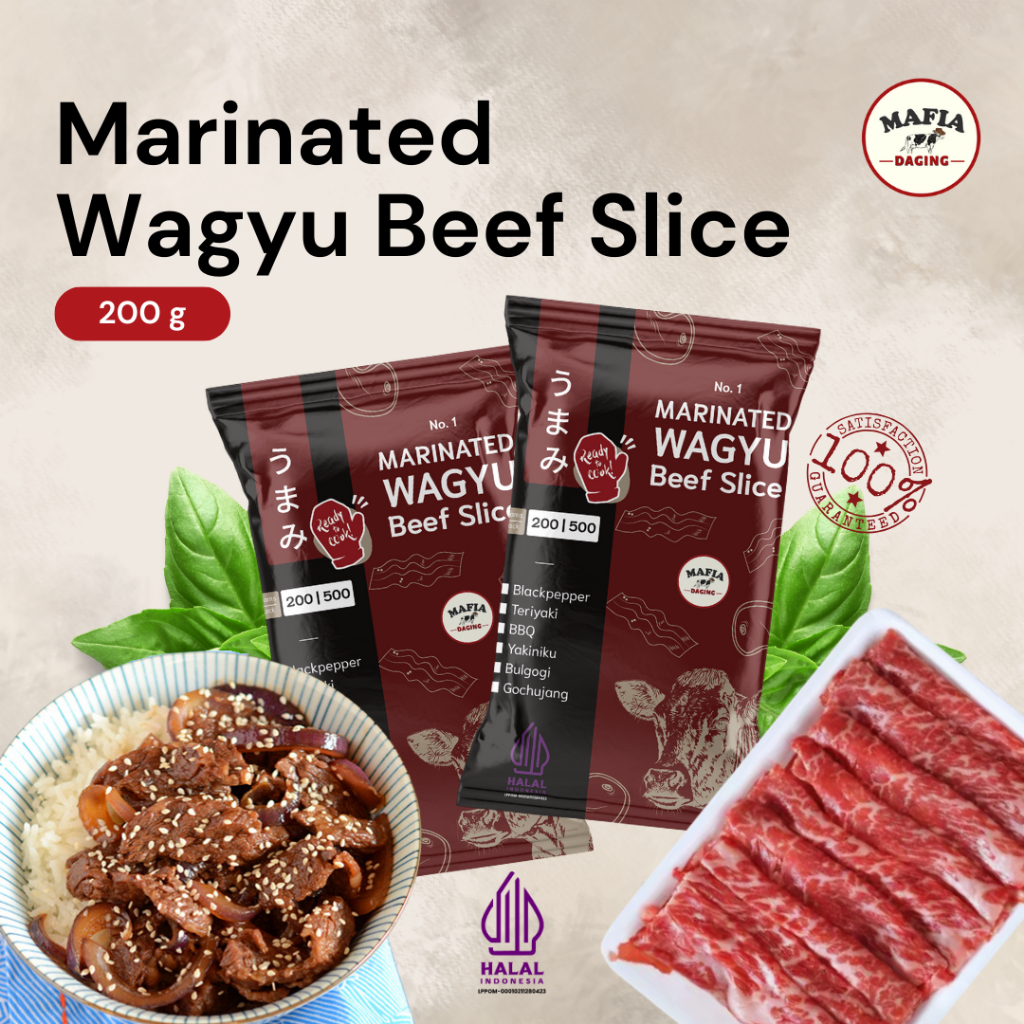 Jual Marinated Wagyu Beef Slice - 200 gram | Shopee Indonesia