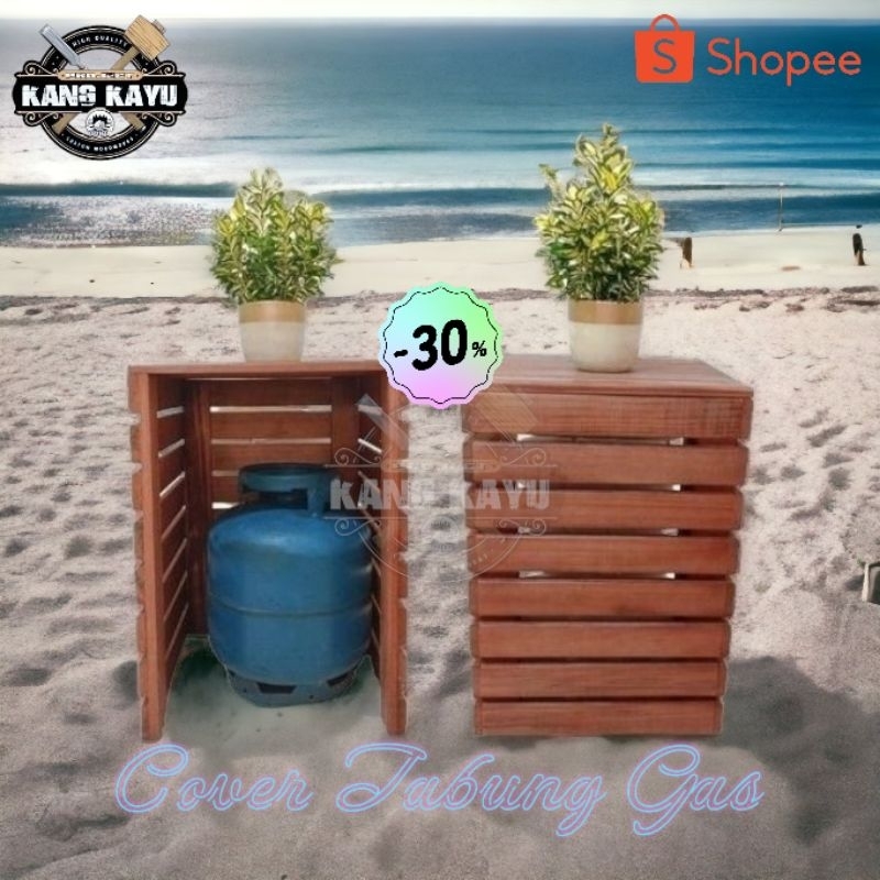 Jual Cover tabung gas 3kg 5kg 12kg kayu tempat tabung gas kayu ...