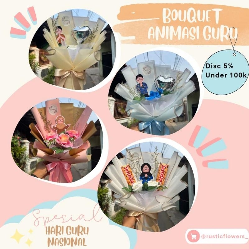 Jual Bouquet Teacher Day / Bucket Hari Guru / Bouquet Hari Guru ...