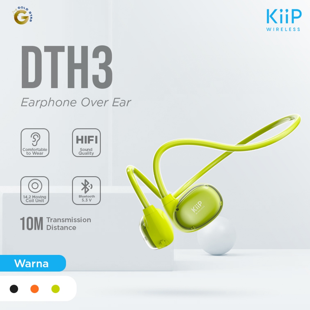 Jual KiiP Wireless DTH3 Bluetooth Headset Headphone Earphone Over Ear | Shopee Indonesia