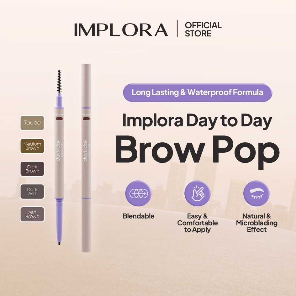 Jual Implora Day To Day Series Brow Pop | Pensil Alis Implora | Shopee ...