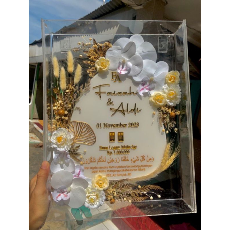 Jual BINGKAI MAHAR AKRILIK POLOSAN MAHAR SESERAHAN ( TANPA BUNGA ...