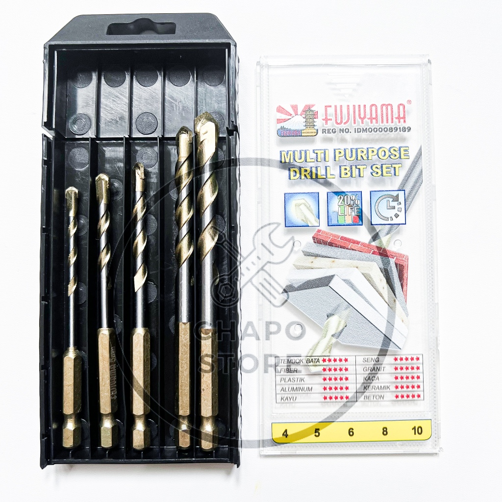 Jual Fujiyama mata bor set serbaguna multi purpose drill bit set ...