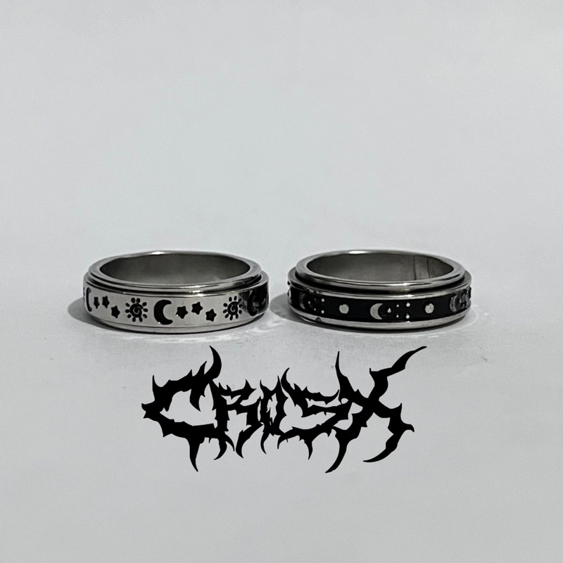 Jual UNIVERSE RING / SUN MOON RING BULAN BINTANG / SPINNER RING ...