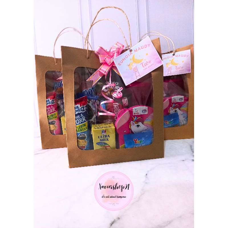 Jual Paket snack isi 2 souvenir Kemasan Paper Bag (Free Card) | Shopee ...