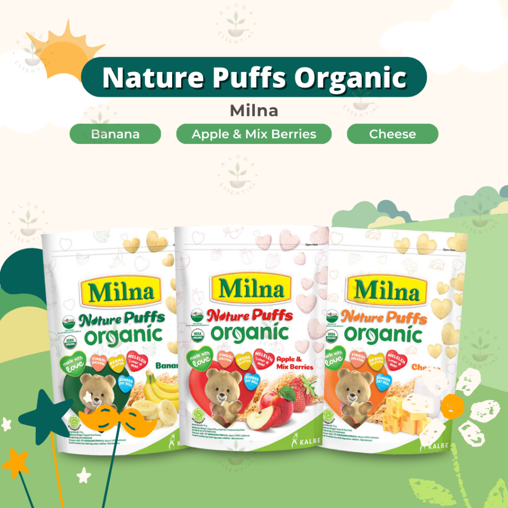 Jual Milna Nature Puff Organic 15gr - Makanan Mpasi Snack Bayi | Shopee ...