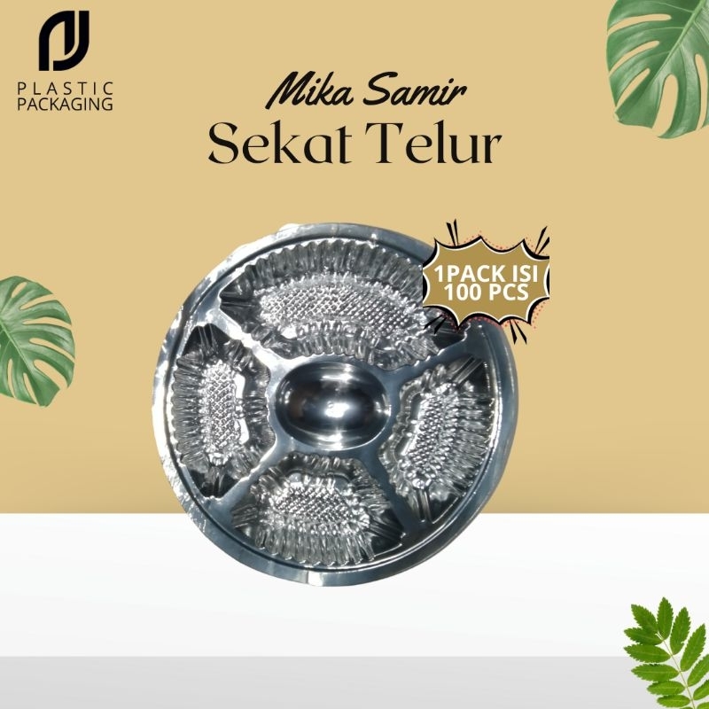 Jual (ISI 100 PCS)Mika Bulat Samir Lauk isi 100 pcs / Mika Telur & Non ...
