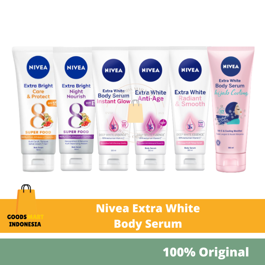 Jual Nivea Body Serum Extra White Care and Protect Night Norish Instant ...