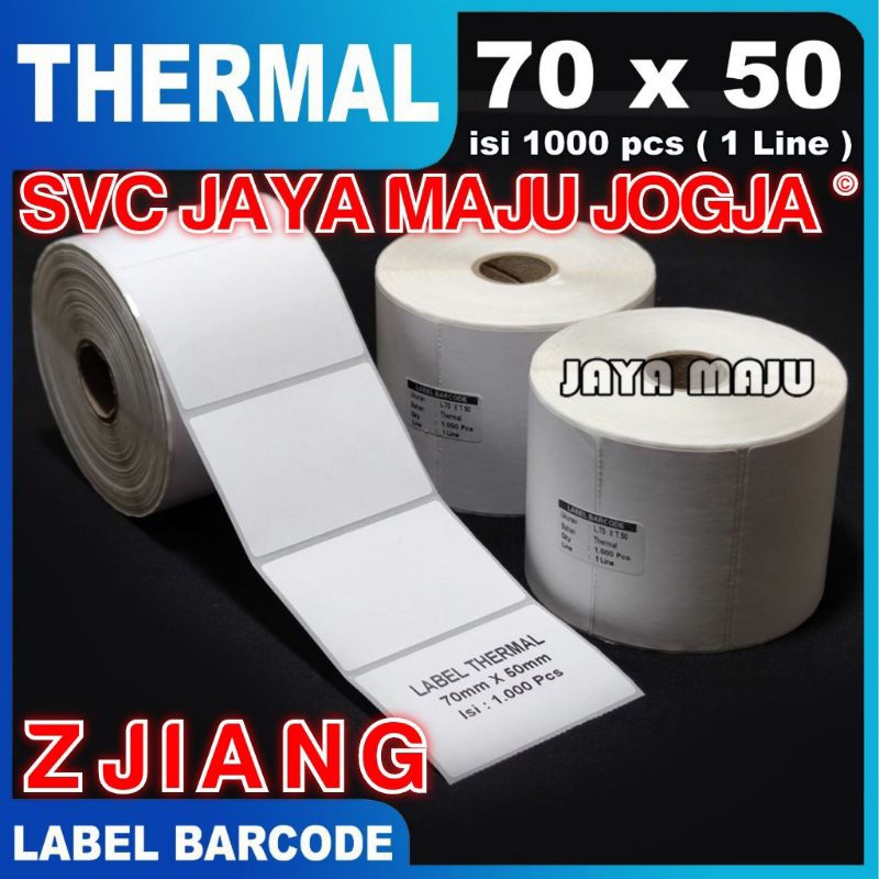 Jual [ ZJIANG ] 70 X 50 THERMAL - 1 LINE - FACE OUT - ISI 1.000 PCS ...