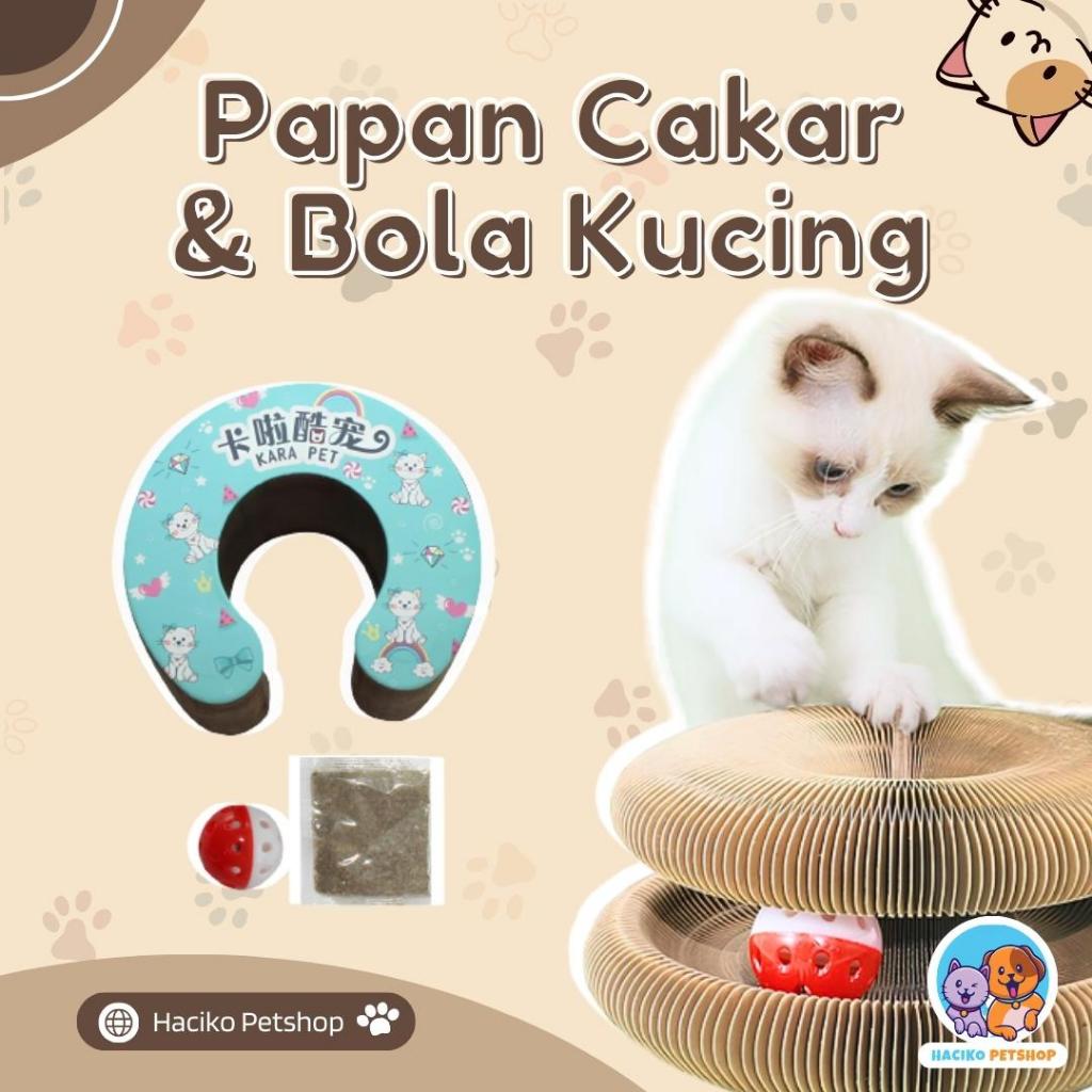 Jual [HACIKO PETSHOP] Mainan Kucing Magic Cat Ball Scratching Board Pet ...