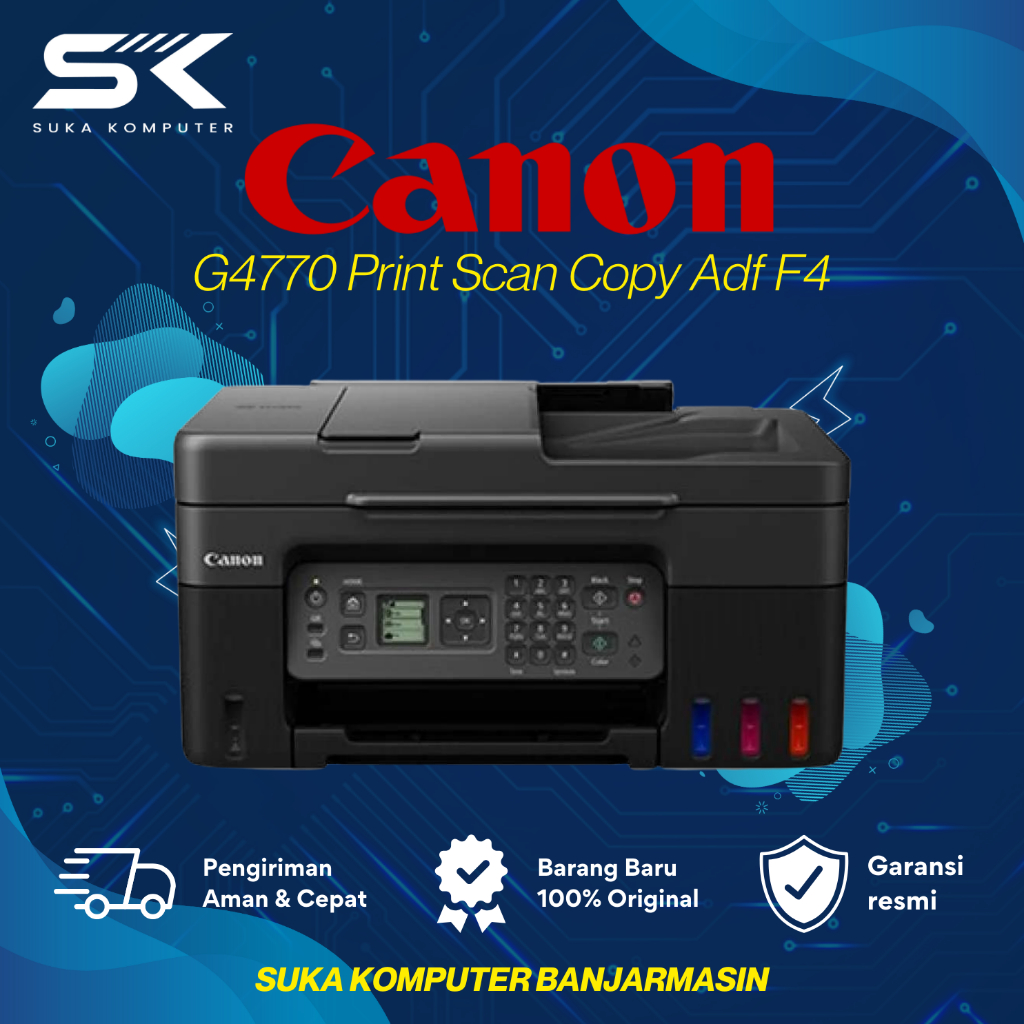 Jual PRINTER ALL IN ONE Canon G4770 Print Scan Copy Adf F4 | Shopee ...