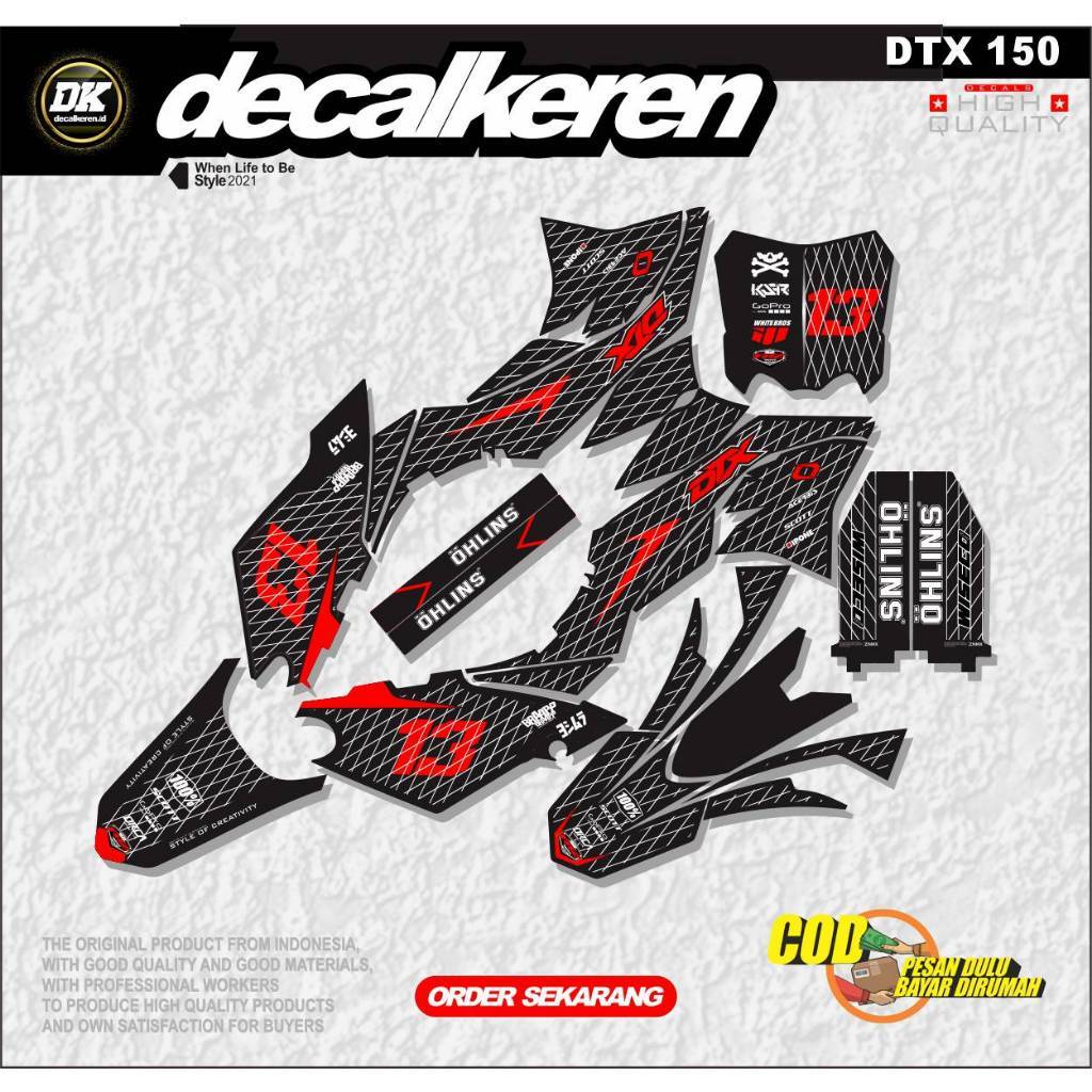 Jual DECAL STICKER MOTOR KAWASAKI DTX DTRACKER/KLX BF/KLX GORDON/KLX ...